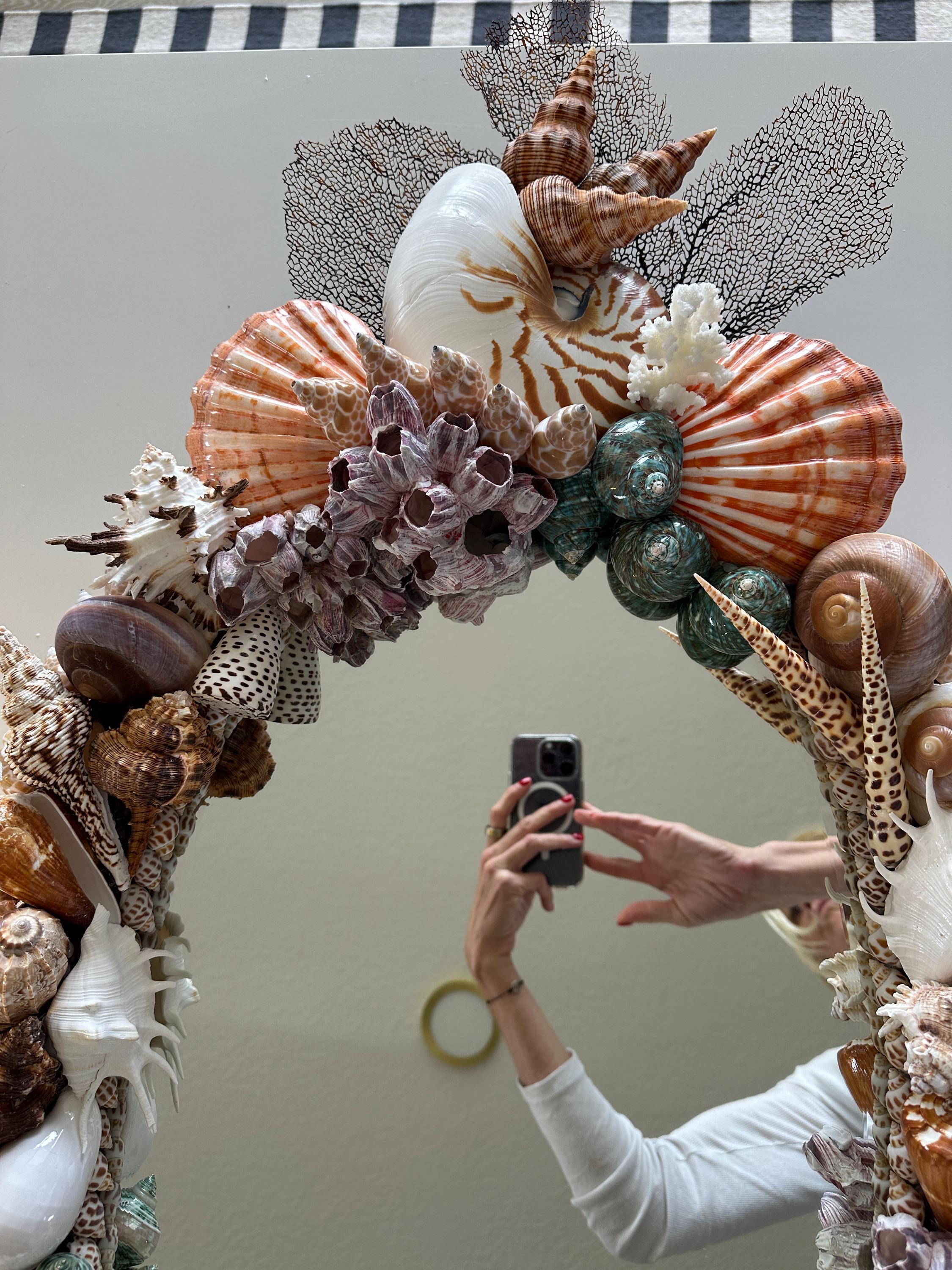 Seashell Mirror – One-of-a-kind Shell-encrusted Coastal Wall Decor - Etsy
