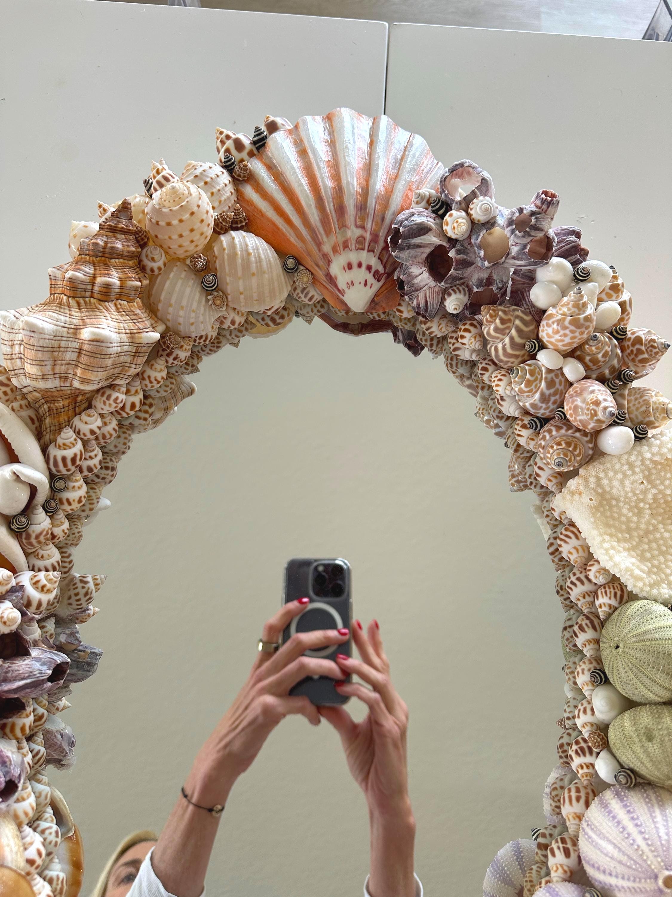 Seashell Mirror – One-of-a-kind Shell-encrusted Coastal Wall Decor - Etsy