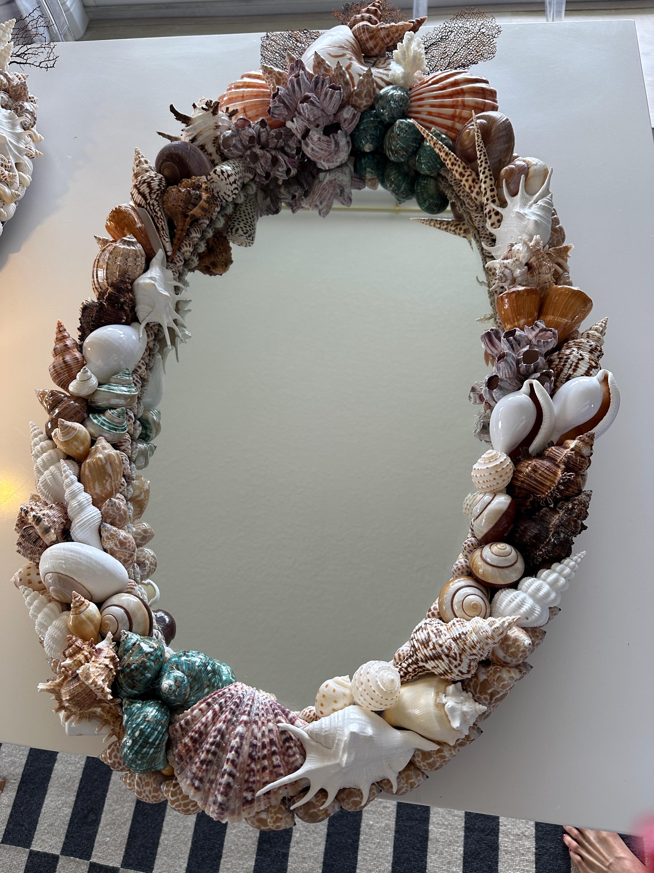 Seashell Mirror – One-of-a-kind Shell-encrusted Coastal Wall Decor - Etsy