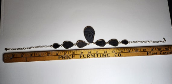 Vintage Marcia Moran Signed Jolie Black and Brown Aga… - Gem