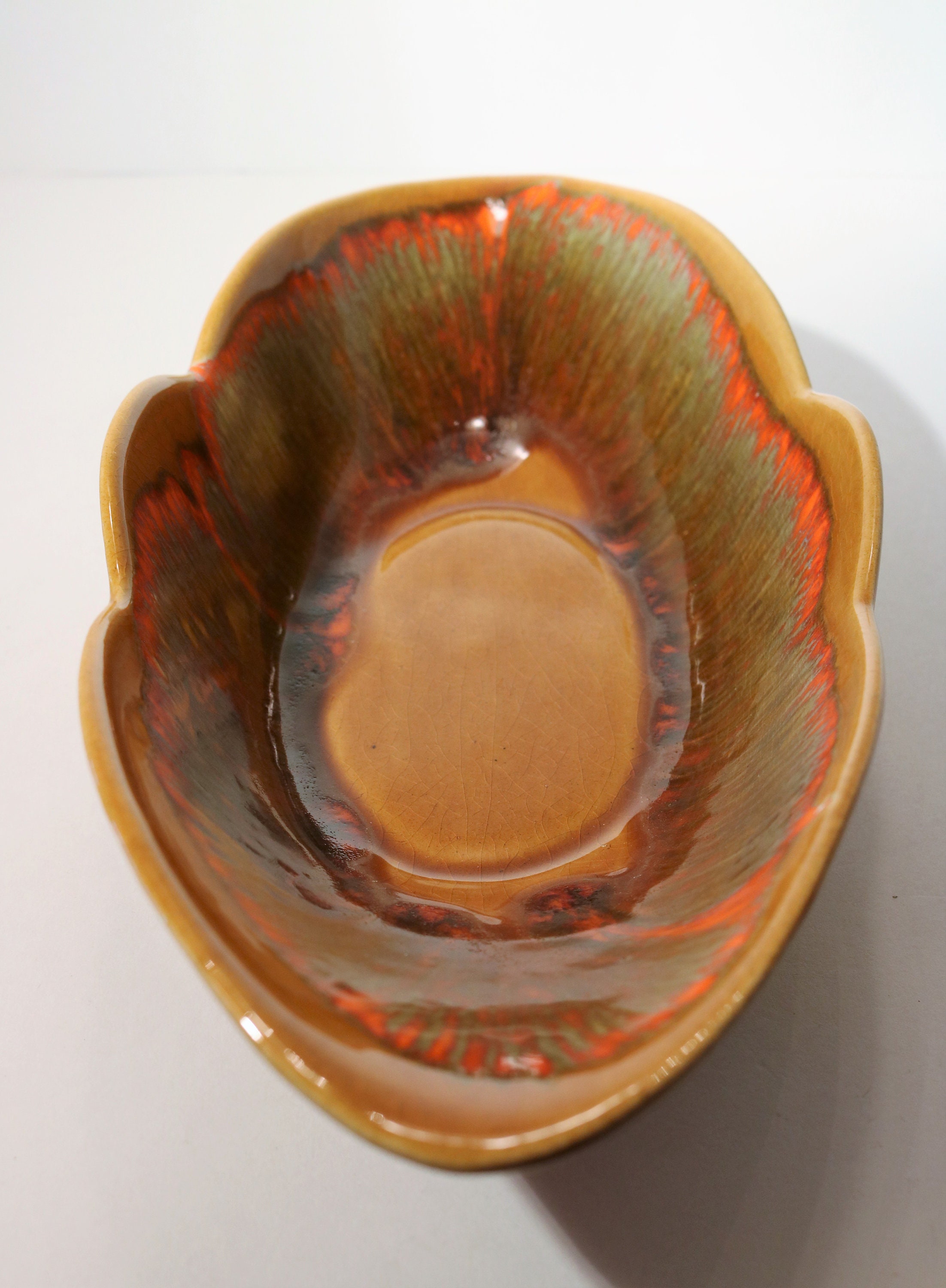 Deforest of California Pottery 22 52 Golden Brown Orange Tan Oblong ...