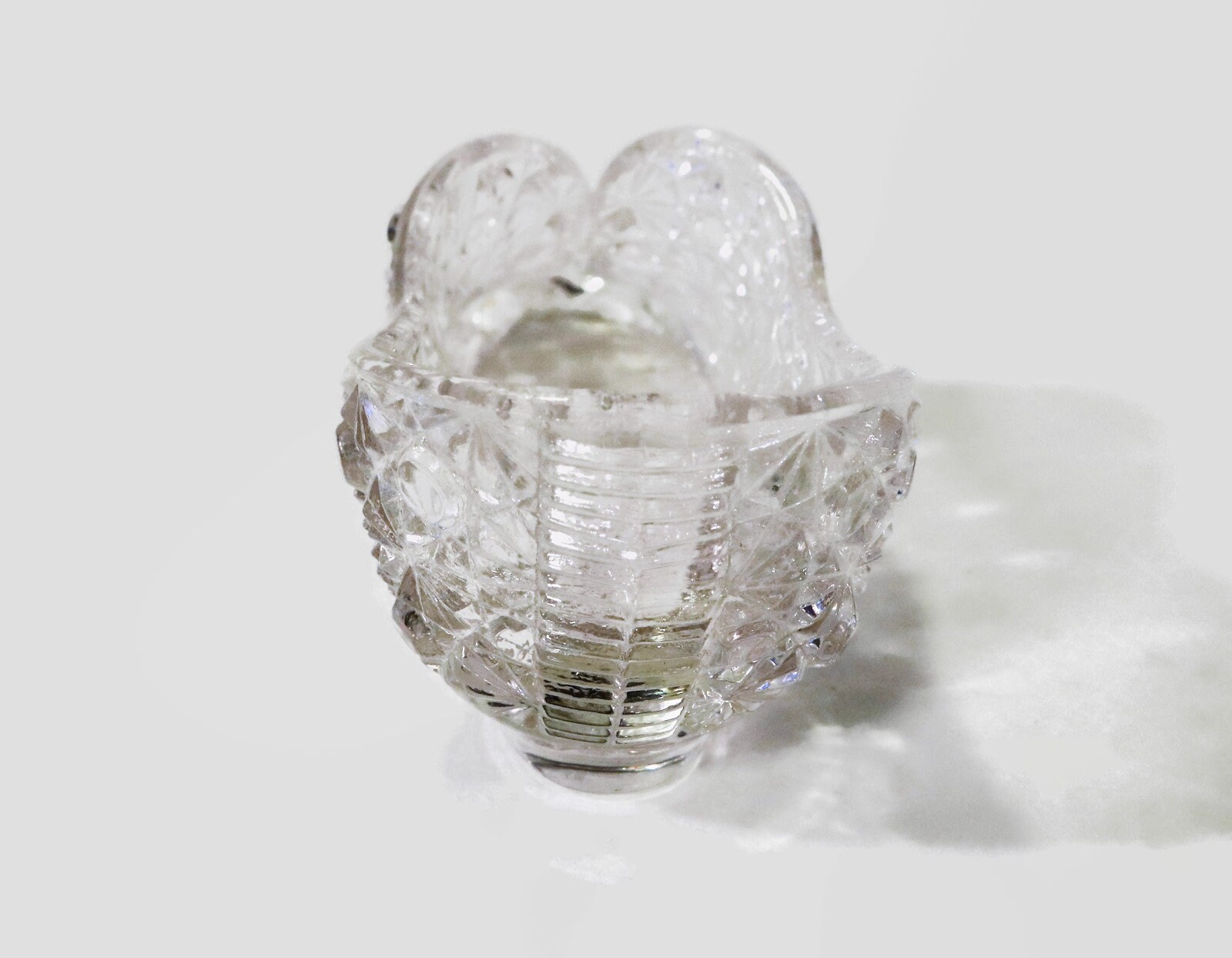 1880's Bryce Bros. Glass Co. Clear Daisy and Button Slipper Shoe Boot