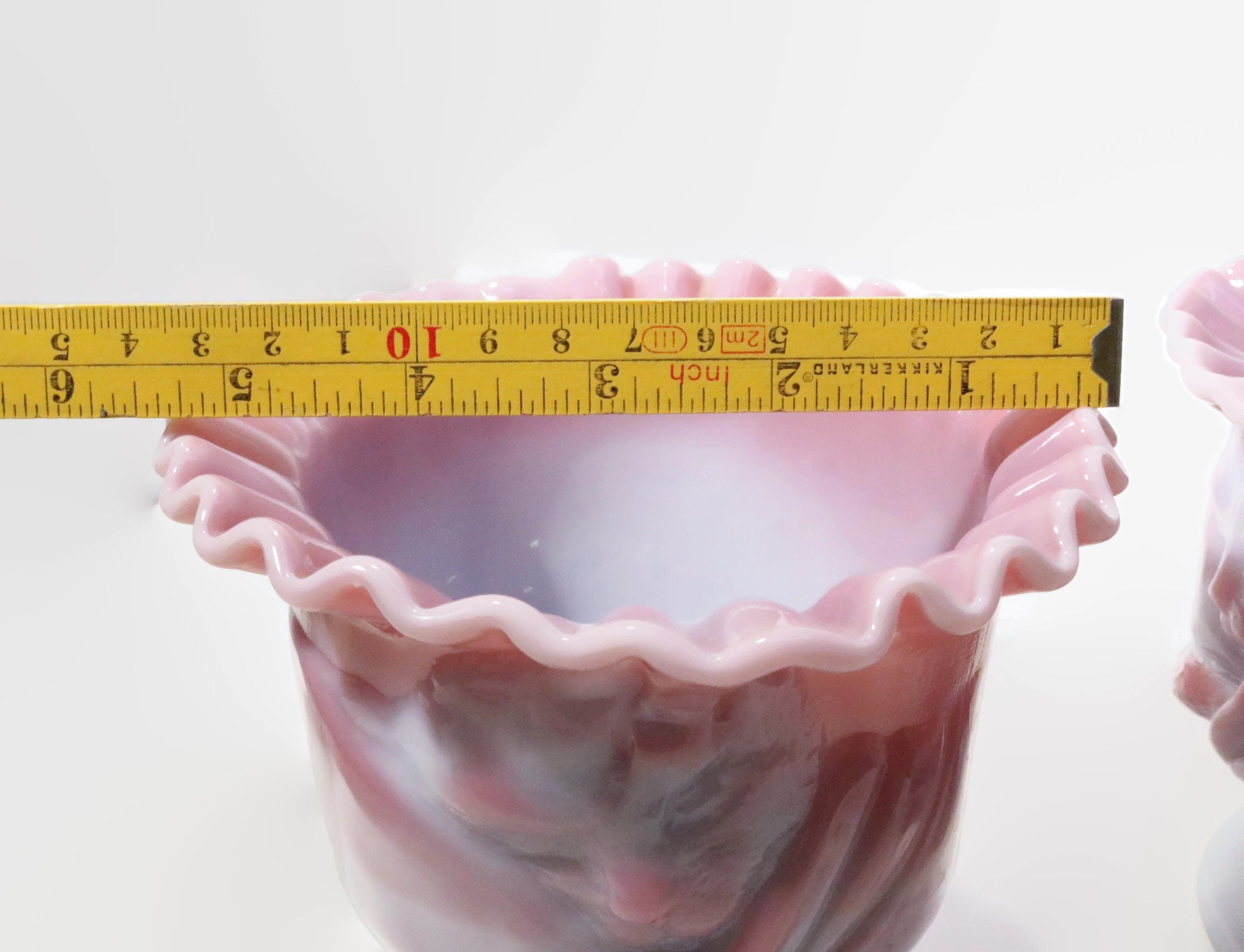 Fenton Blue Burmese Chessie Cat Ruffled Bowl Compote Vase Jardiniere ...