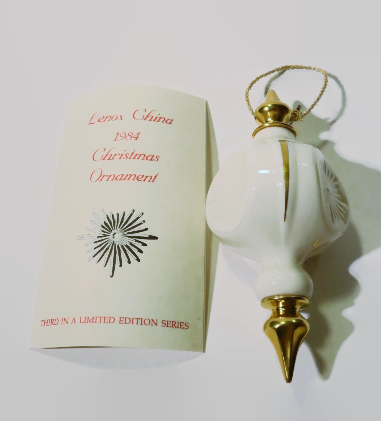1984 Lenox Traditional Reflector Annual Christmas Ornament