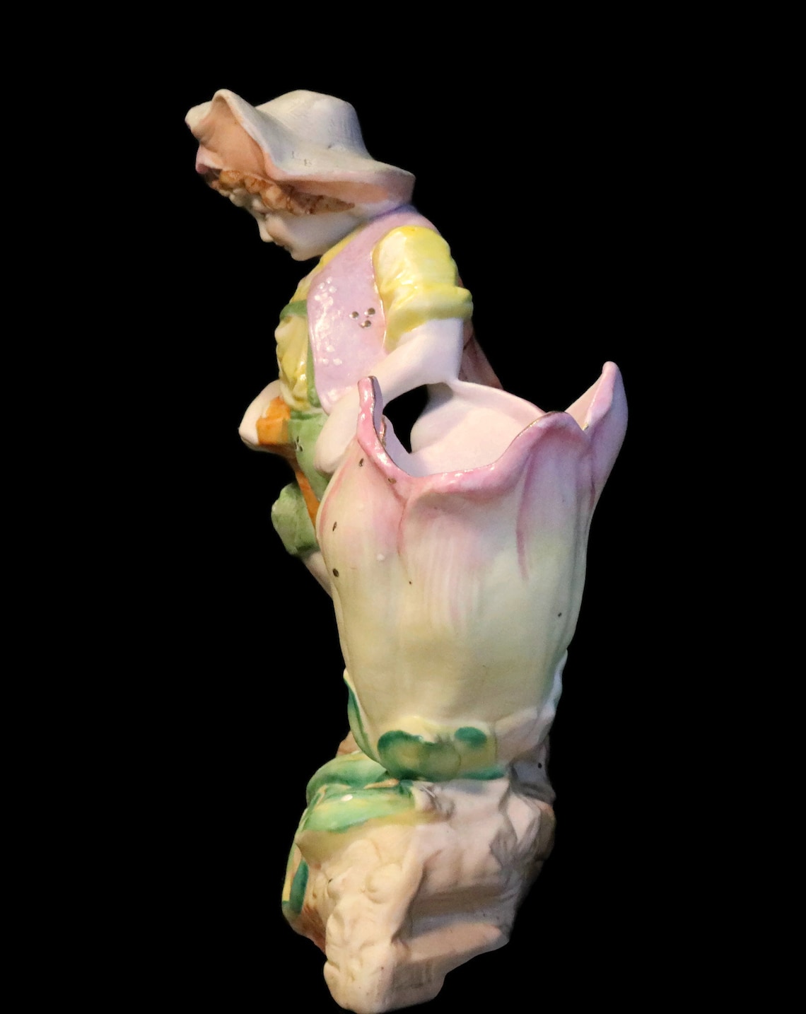 Victorian Boy With Flower Catch Spill Vase German Bisque - Etsy