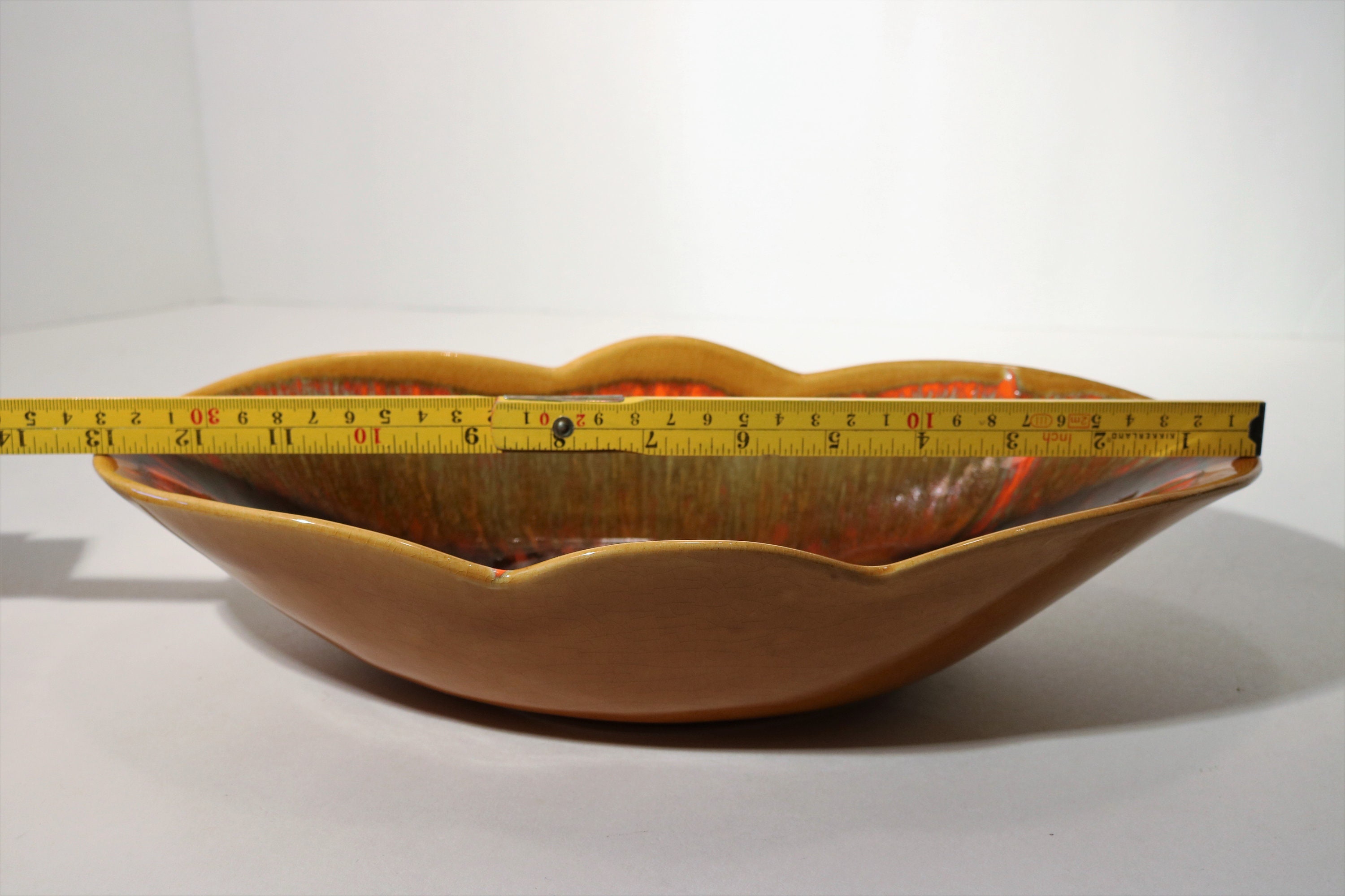 Deforest of California Pottery 22 52 Golden Brown Orange Tan Oblong ...