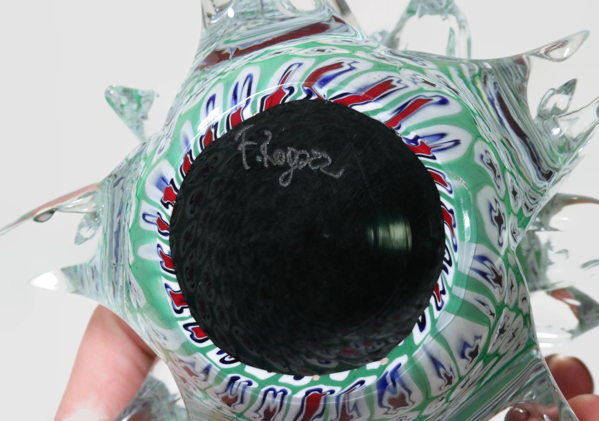 Francesco Ragazzi Signed Murano Italy Millefiori Somerso 10 1/2 ...