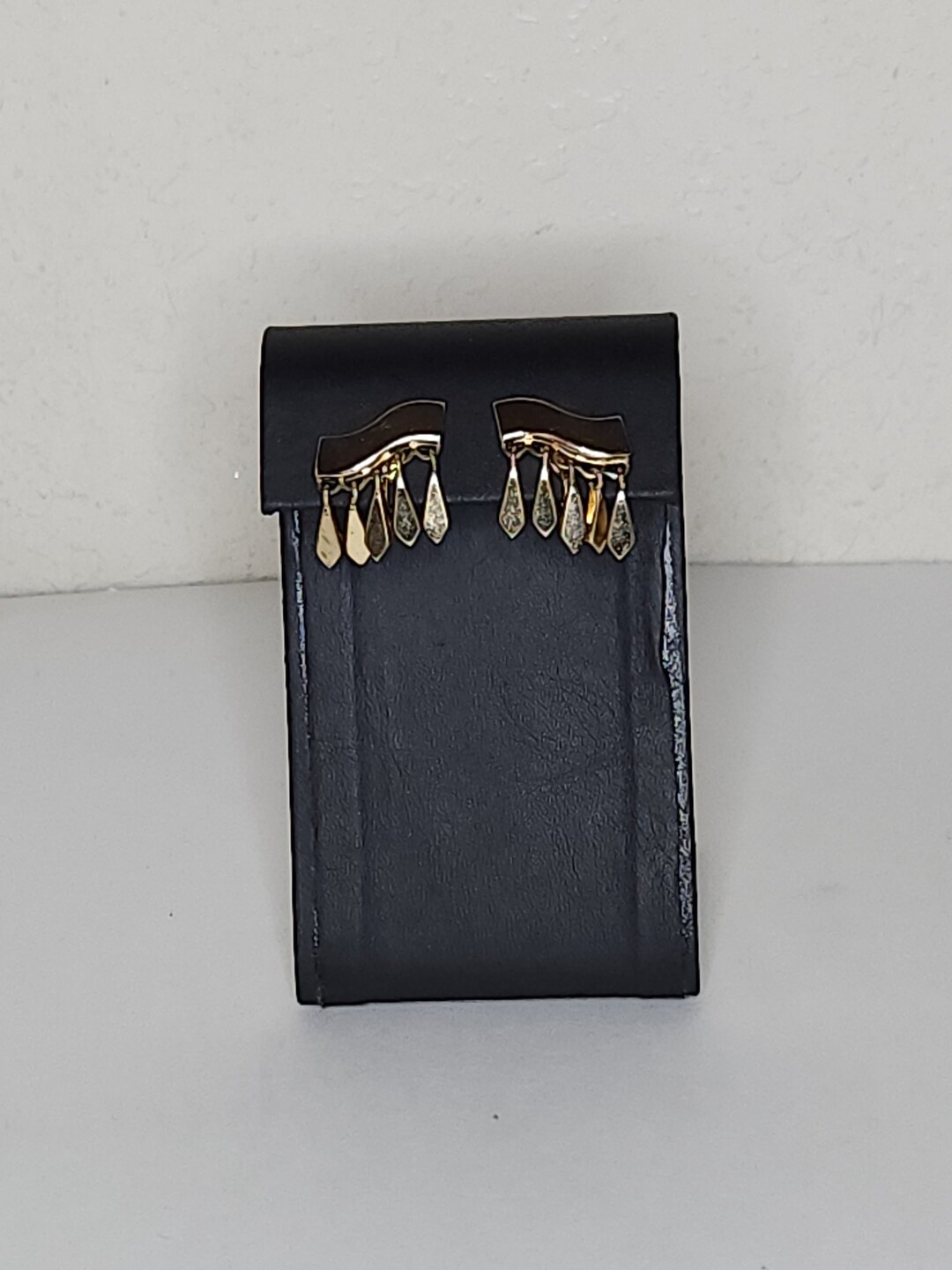 Vintage Monet Signed Gold Tone Wave Bar With Teardrop Dangles - Etsy