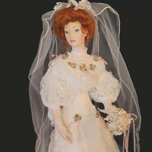 Franklin Mint Heirloom Dolls 125th Anniversary Gibson Girl Bride Doll ...