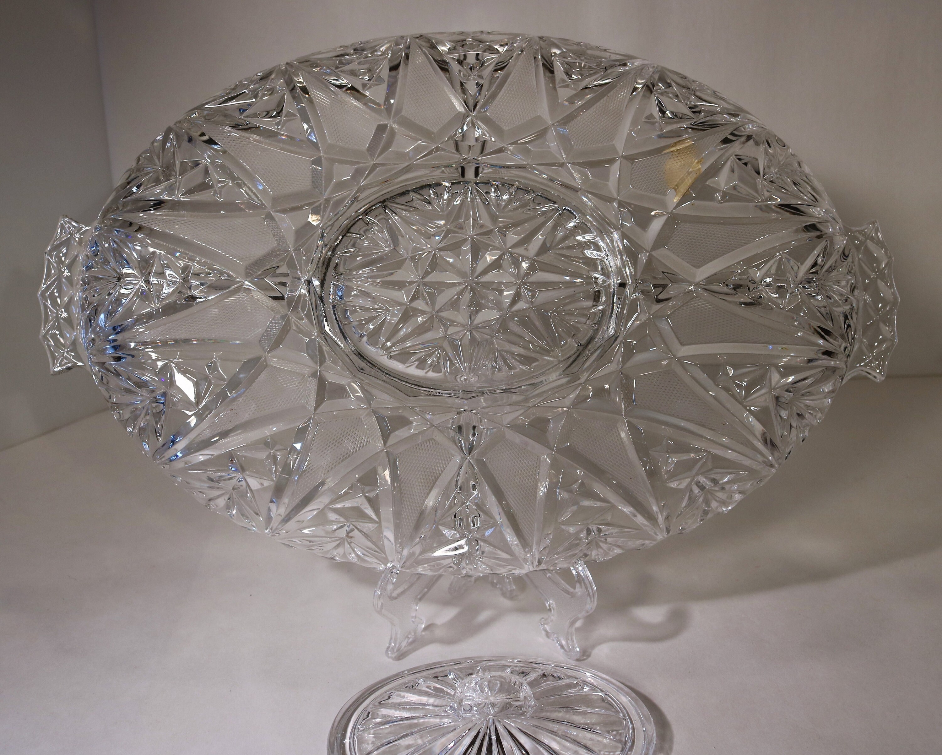 1970's RARE World's Finest Imperlux Lead Crystal Handcut 12 Hors D ...