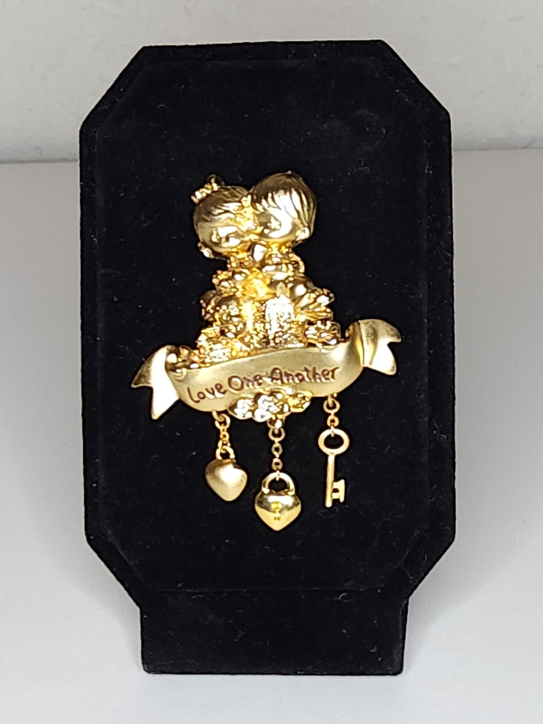 Vintage PMI Precious Moments Signed Gold Tone love One - Etsy