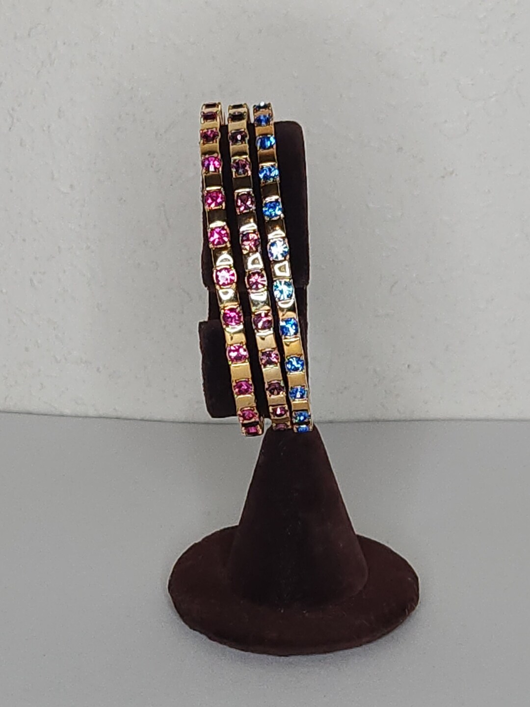 Vintage Joan Rivers Signed Set of Three Gold Tone and Rhinestone Thin ...