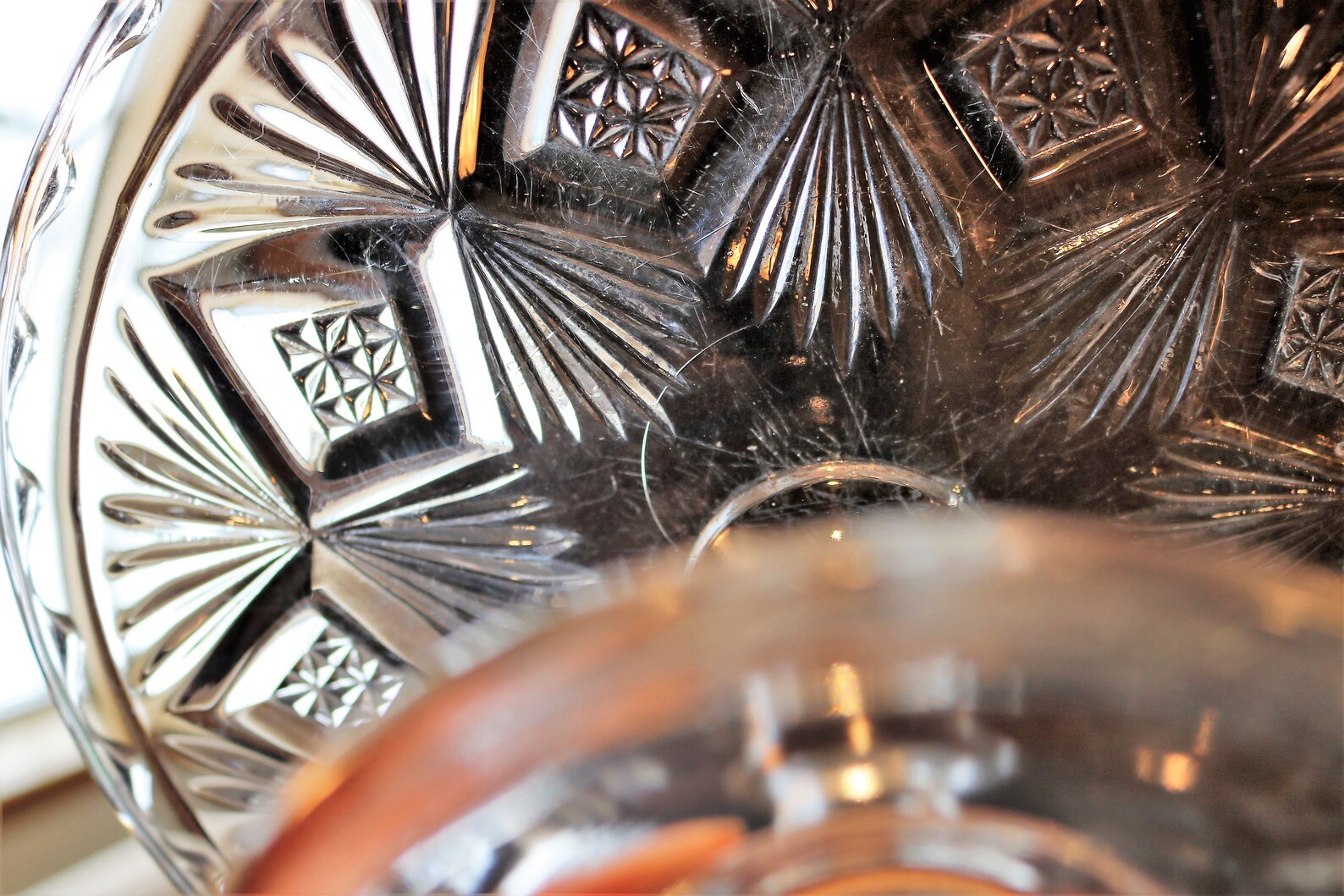 EAPG United States Glass Co. Diamond & Sunburst Nailhead Cake Stand - Etsy