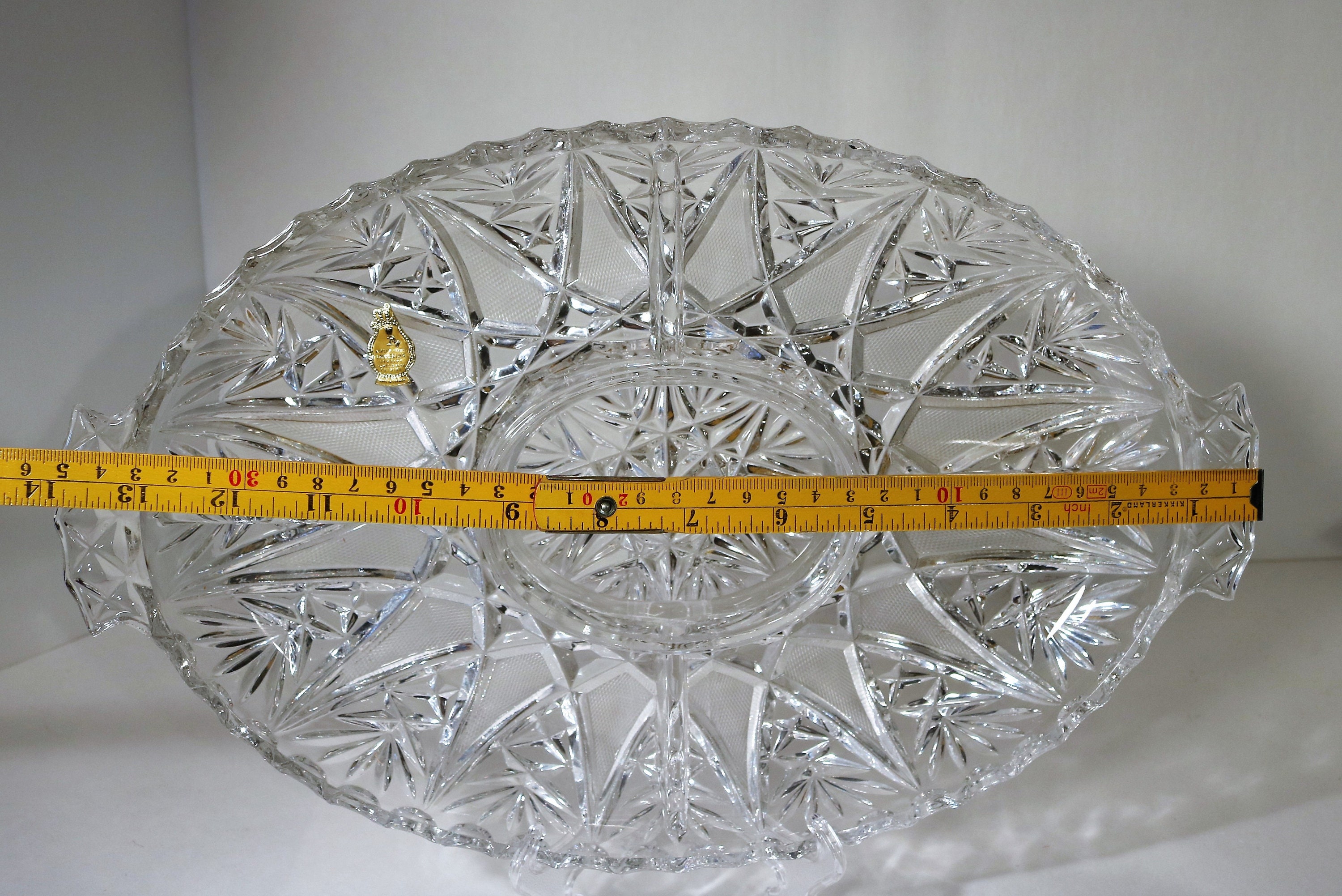 1970's RARE World's Finest Imperlux Lead Crystal Handcut 12 Hors D ...