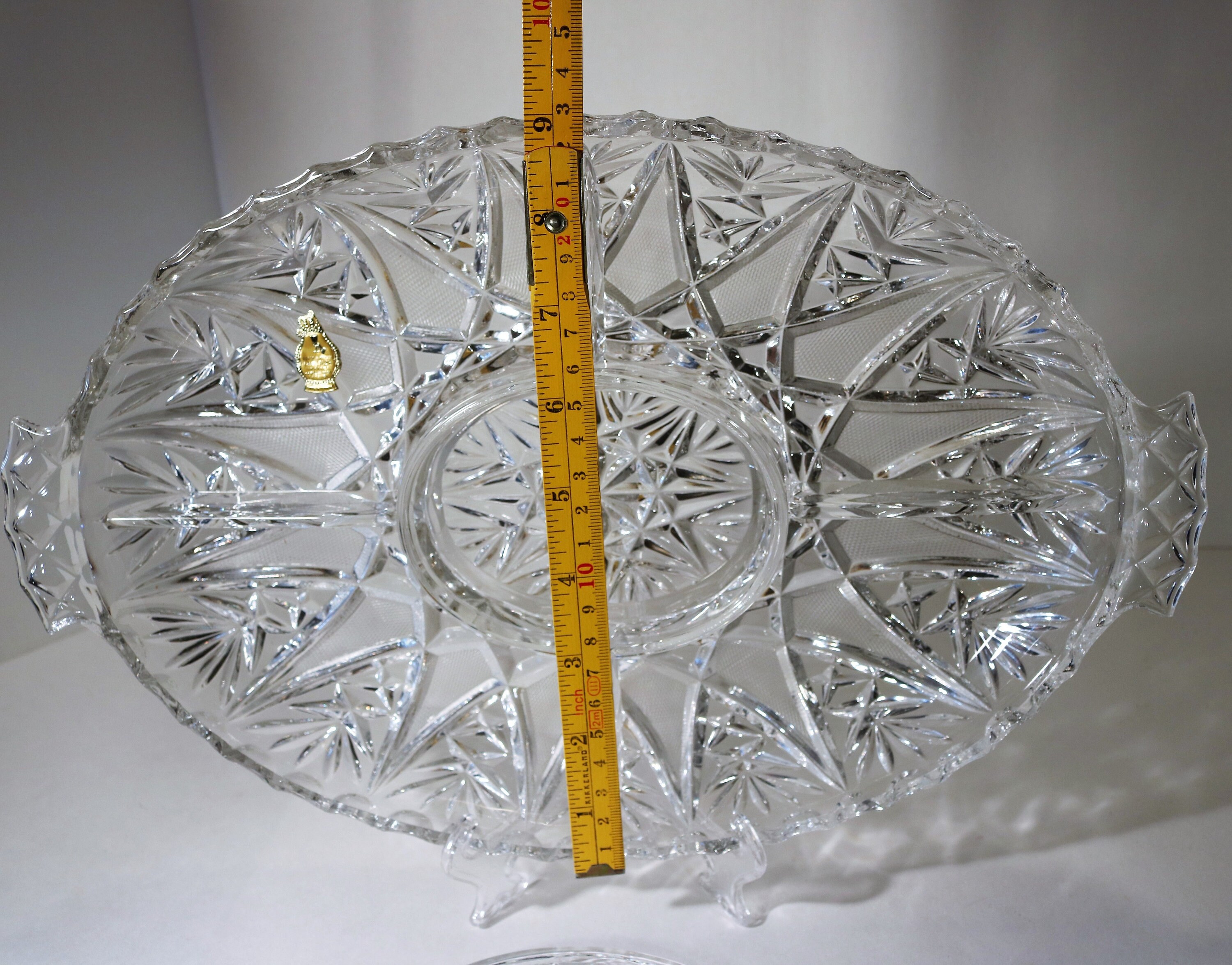 1970's RARE World's Finest Imperlux Lead Crystal Handcut 12 Hors D ...