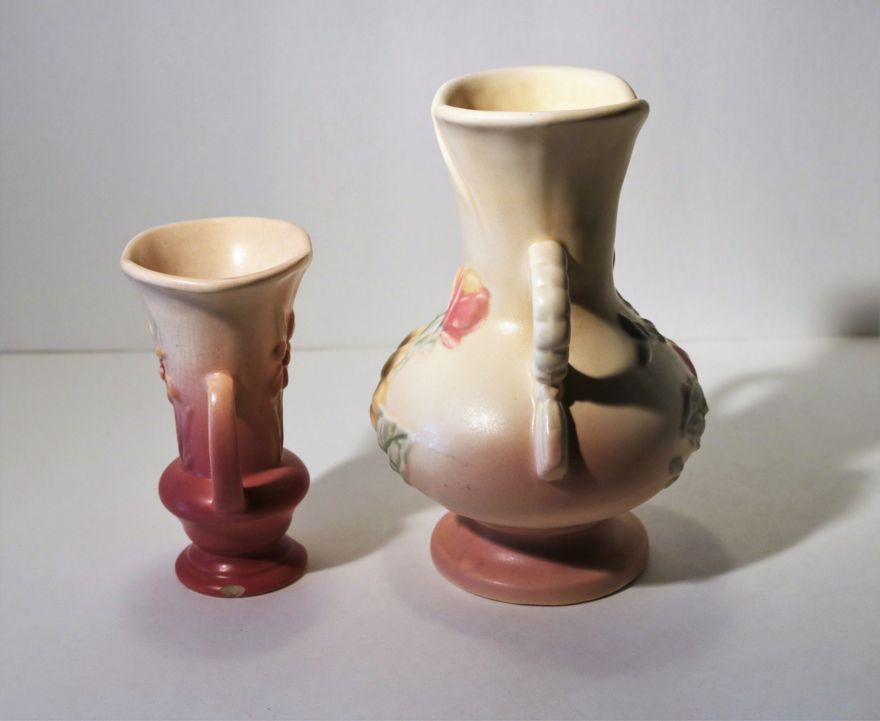 1930-40's Hull Art Pottery Magnolia and Iris Vases