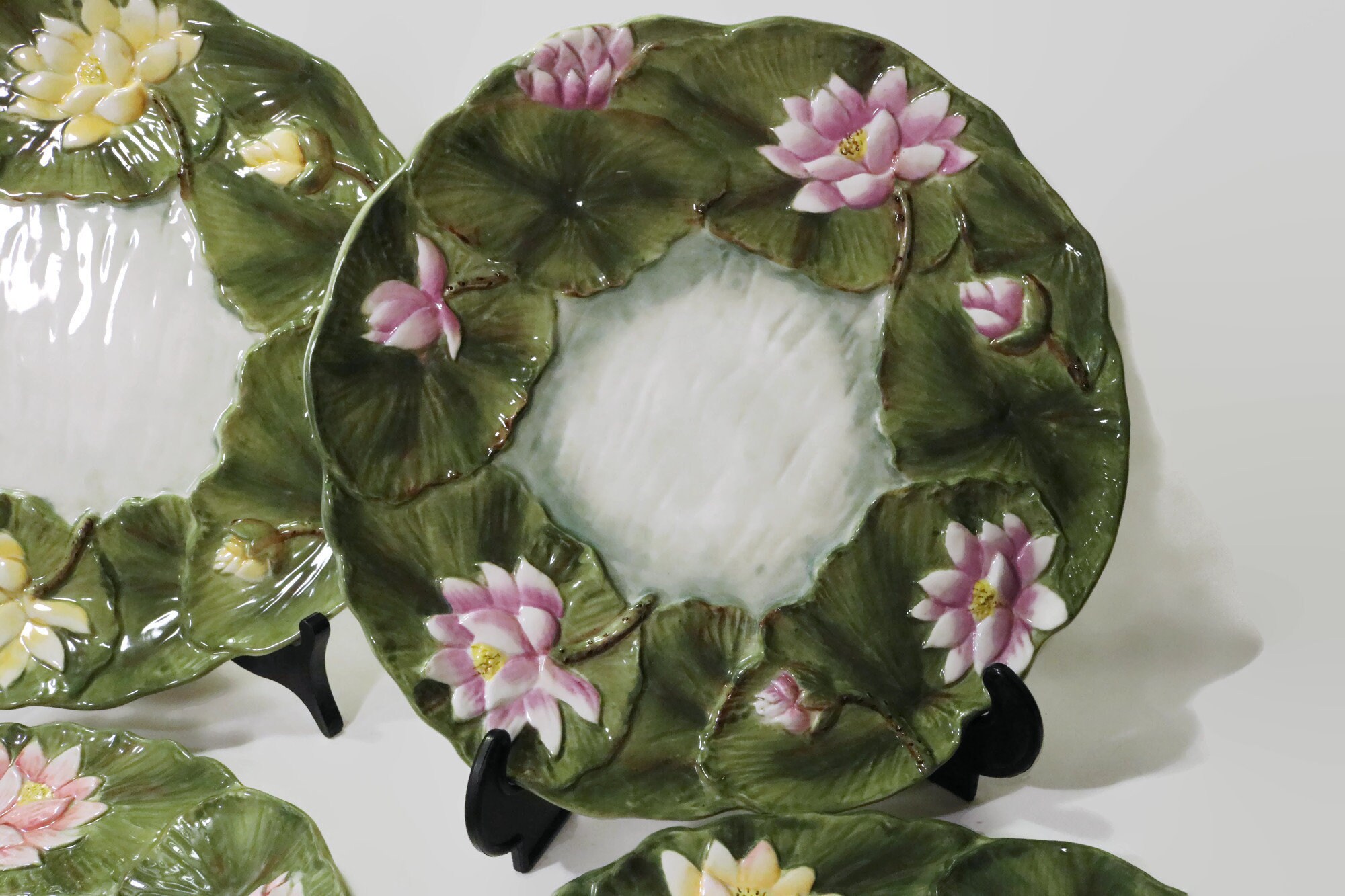 Pacific Rim China Lotus Flower Water Lily Dinner Plates - Hard to Find