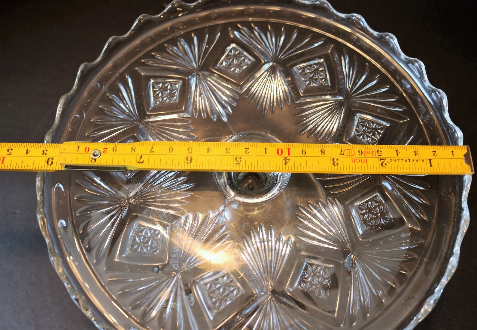 EAPG United States Glass Co. Diamond & Sunburst Nailhead Cake Stand - Etsy