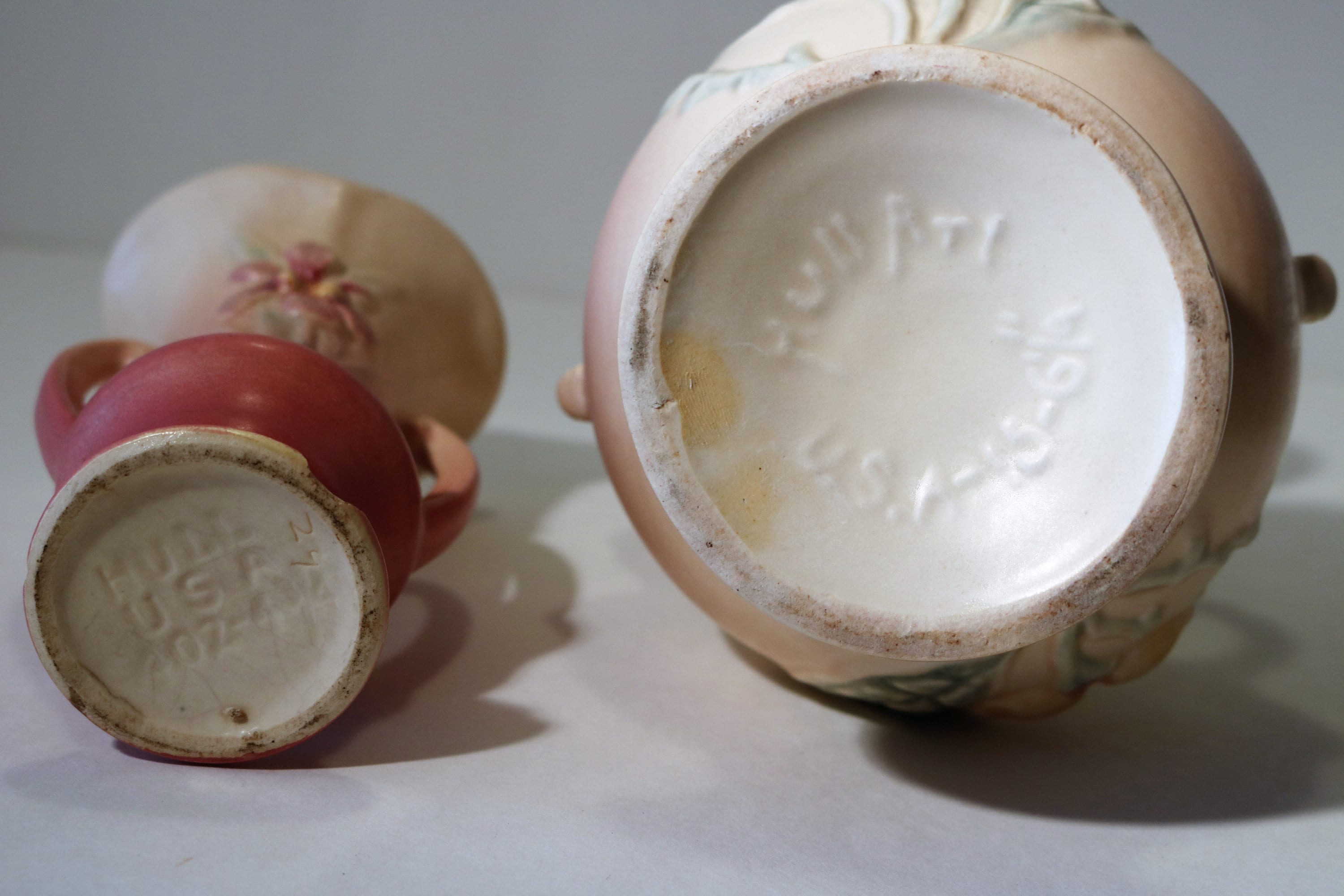 1930-40's Hull Art Pottery Magnolia and Iris Vases