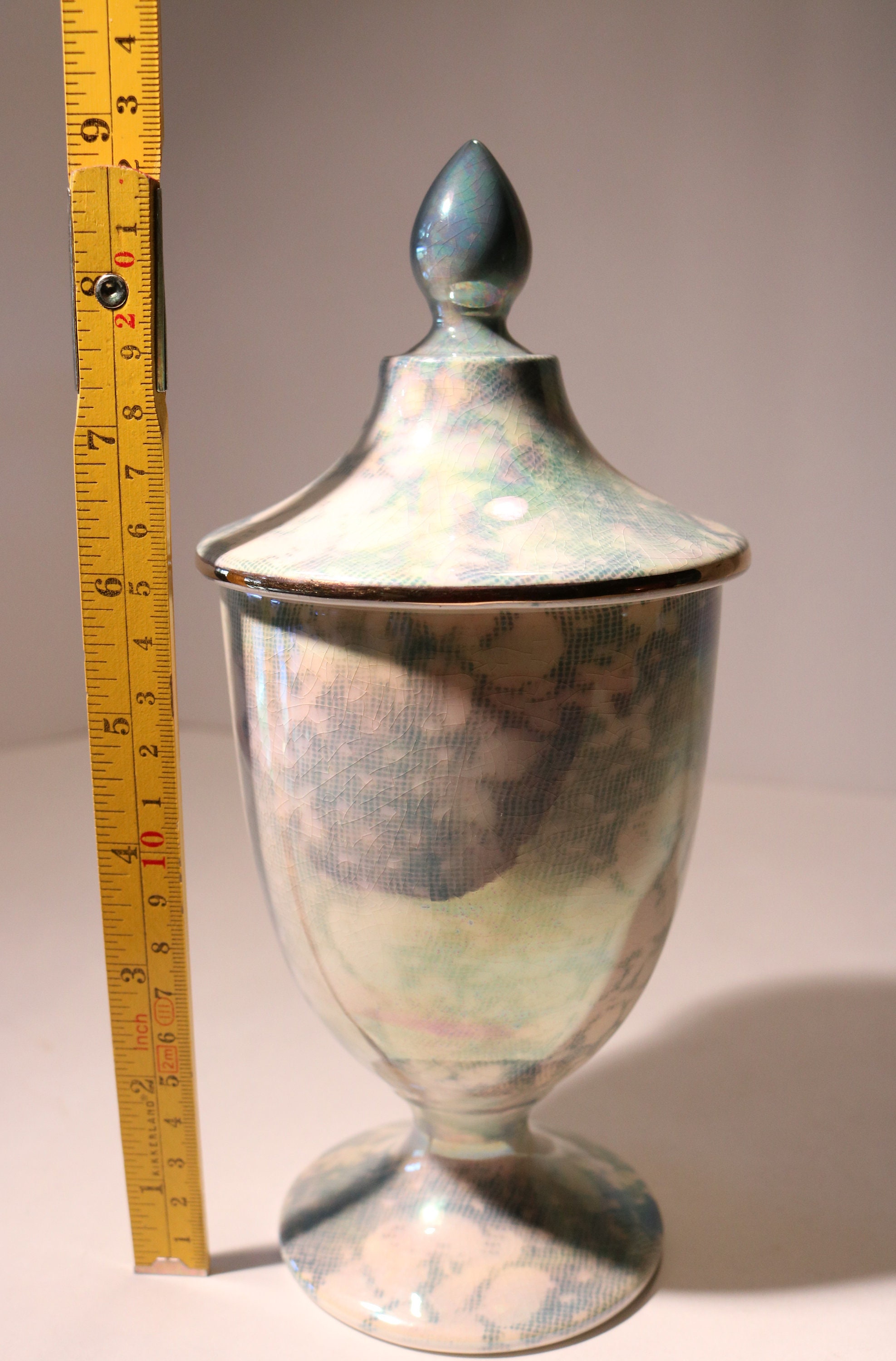 1930-34 Royal Winton Grimwades Lusterware BROCADE Pattern in Blue Candy ...