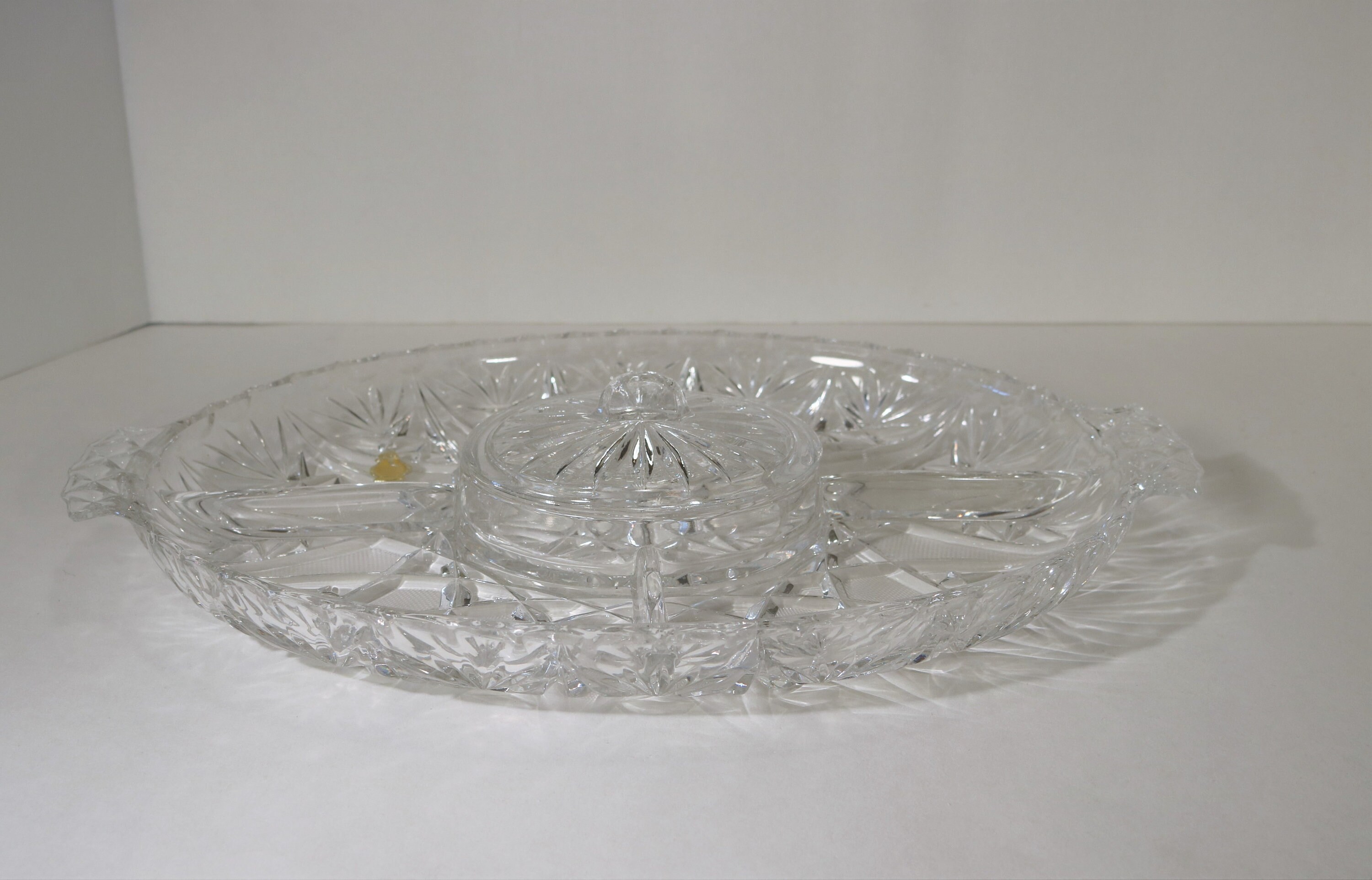 1970's RARE World's Finest Imperlux Lead Crystal Handcut 12 Hors D ...
