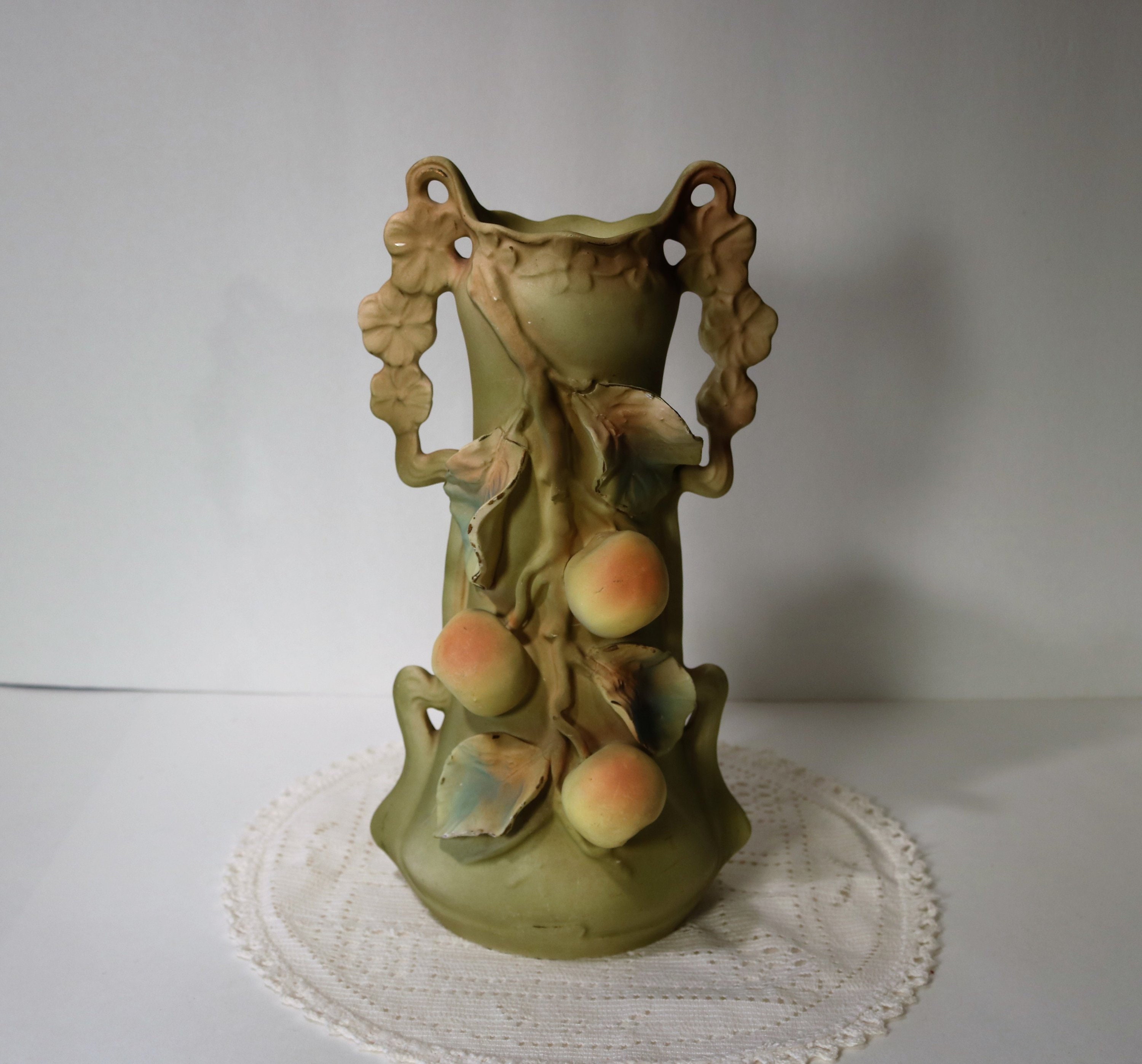 Beautiful 1809-1910 Art Nouveau Josef Strnact Amphora Majolica AUTUMN ...