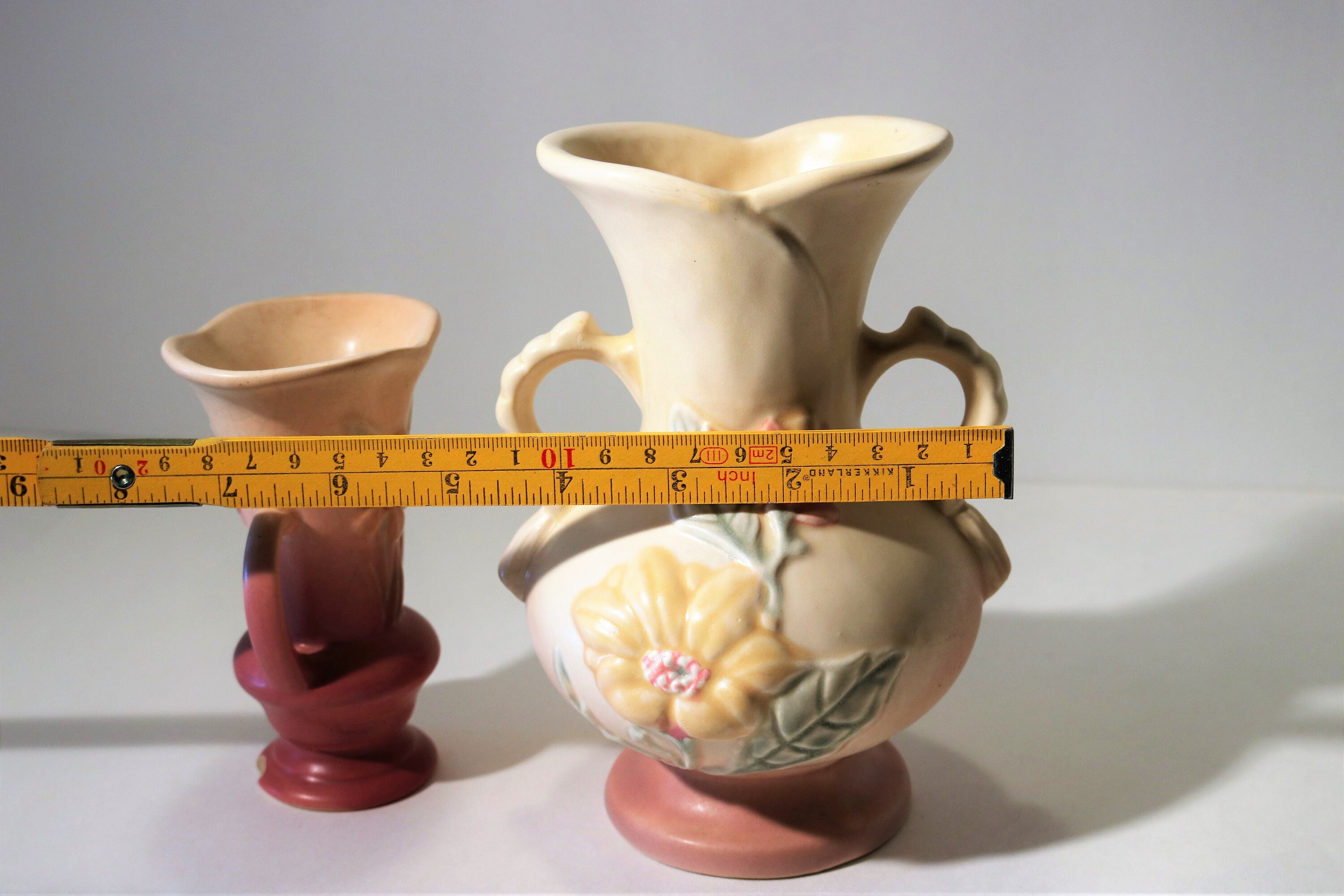 1930-40's Hull Art Pottery Magnolia and Iris Vases