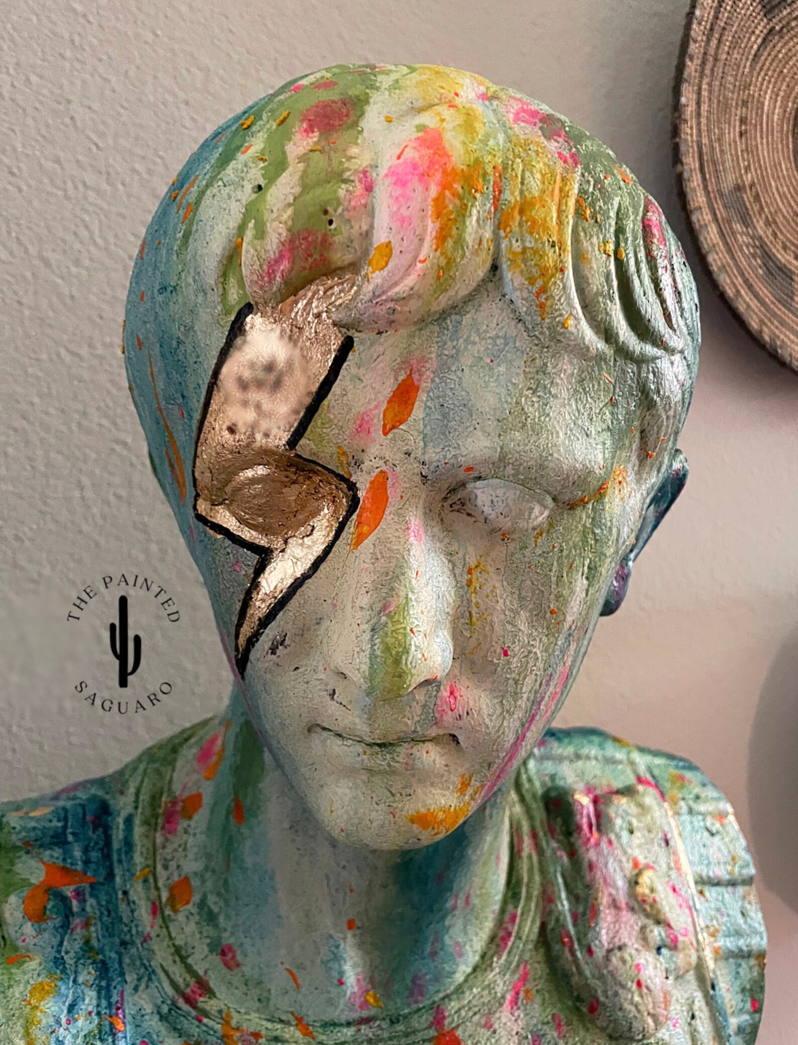 Pop Art Painted Caesar Lifesize Bust Statue - Etsy