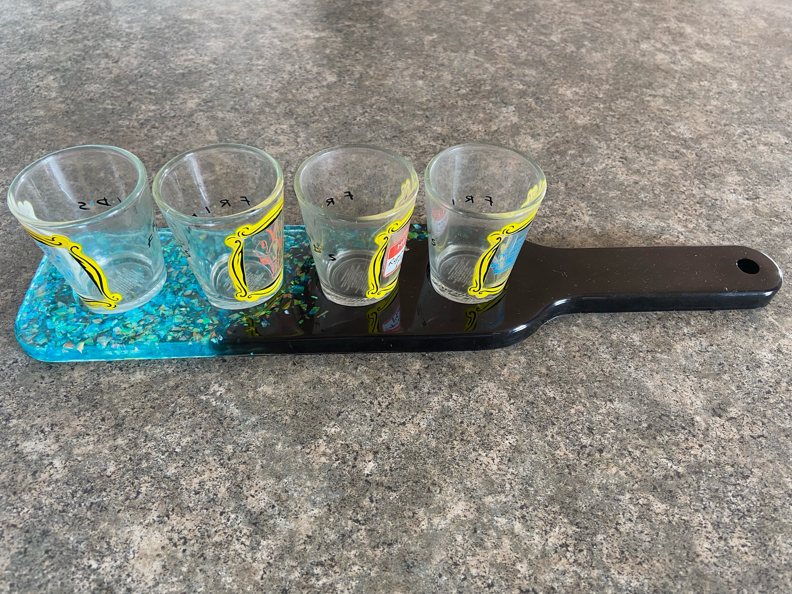 Wine Caddy, Shot Glass Flight Paddle, Coaster Set - Etsy