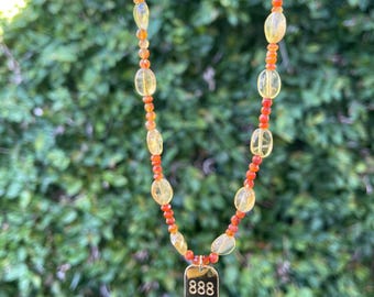 888 Angel Number Abundance Necklace - Etsy