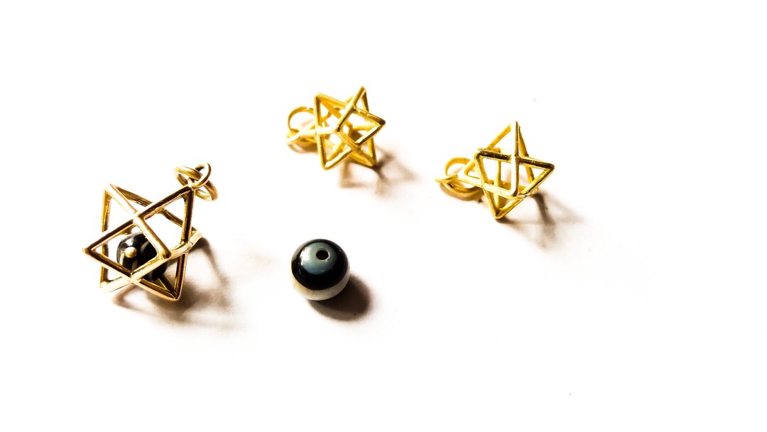 Eco Gold Metatron Cube Spiritual Jewelry Pendant, Sacred Geometry ...