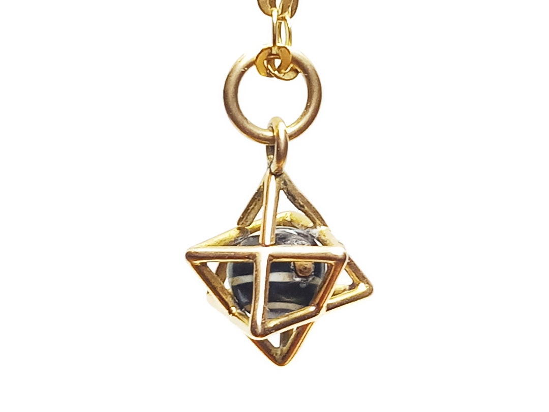 Old Merkaba Pendant, Star of David Kabbalah Pendant, Metatron Cube ...