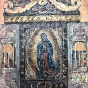 Retablo, Original Contemporary Art, Small Mixed Media Canvas, Folk Art ...