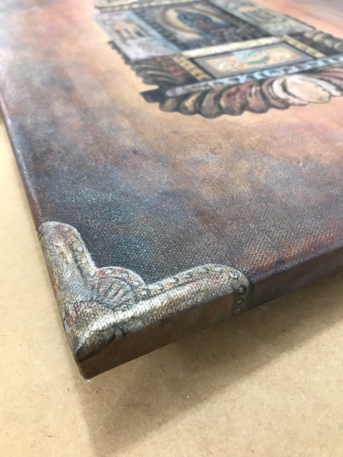 Retablo, Original Contemporary Art, Small Mixed Media Canvas, Folk Art ...