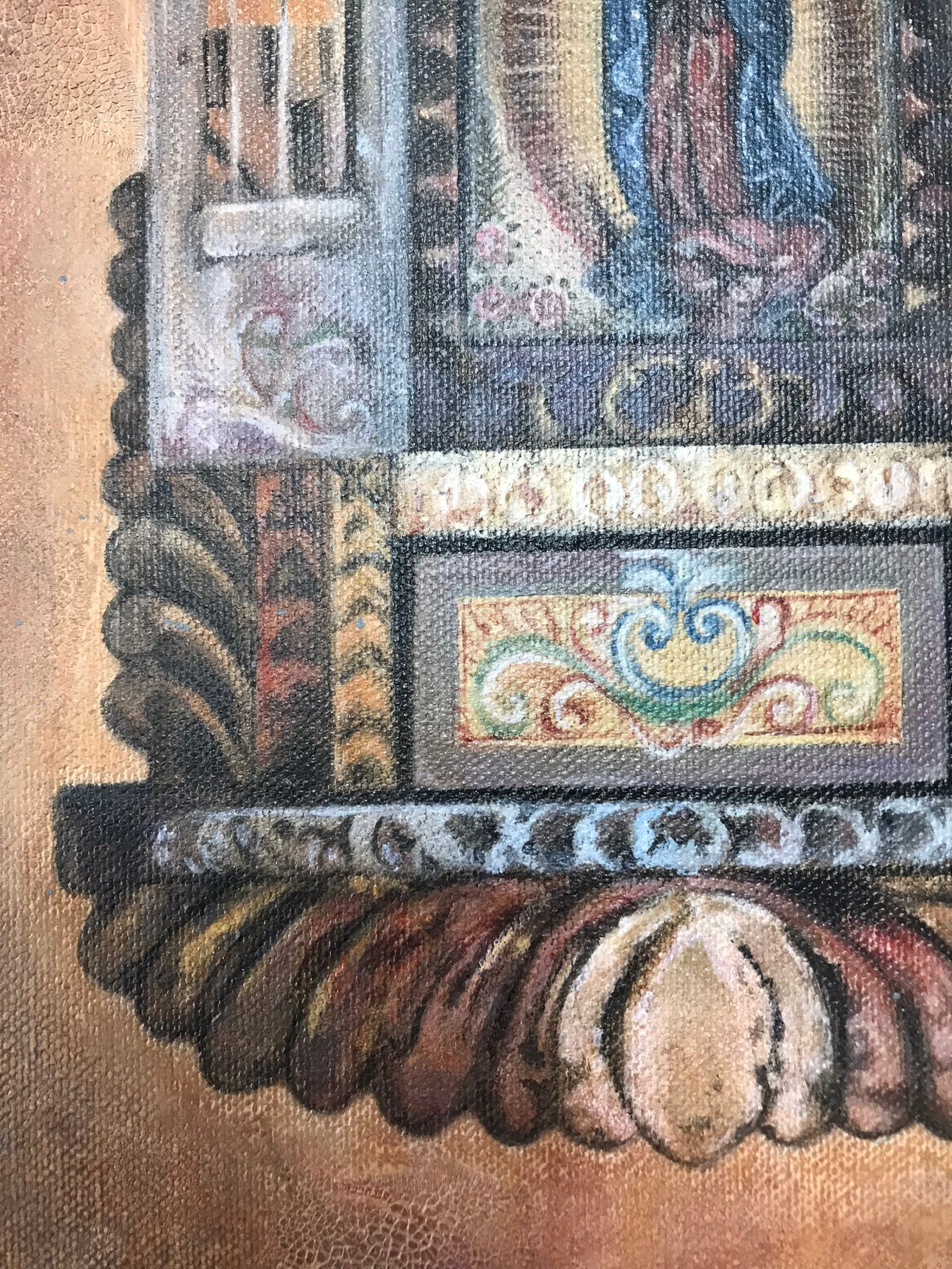 Retablo, Original Contemporary Art, Small Mixed Media Canvas, Folk Art ...