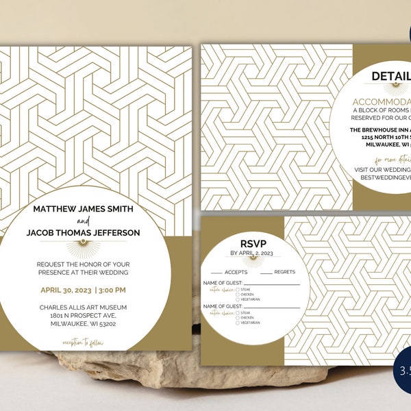 Geometric Wedding - Etsy