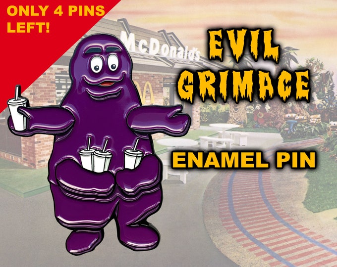 Evil Grimace Enamel Pin Mcdonalds Shake Mcdonaldland Four Arms 70's ...