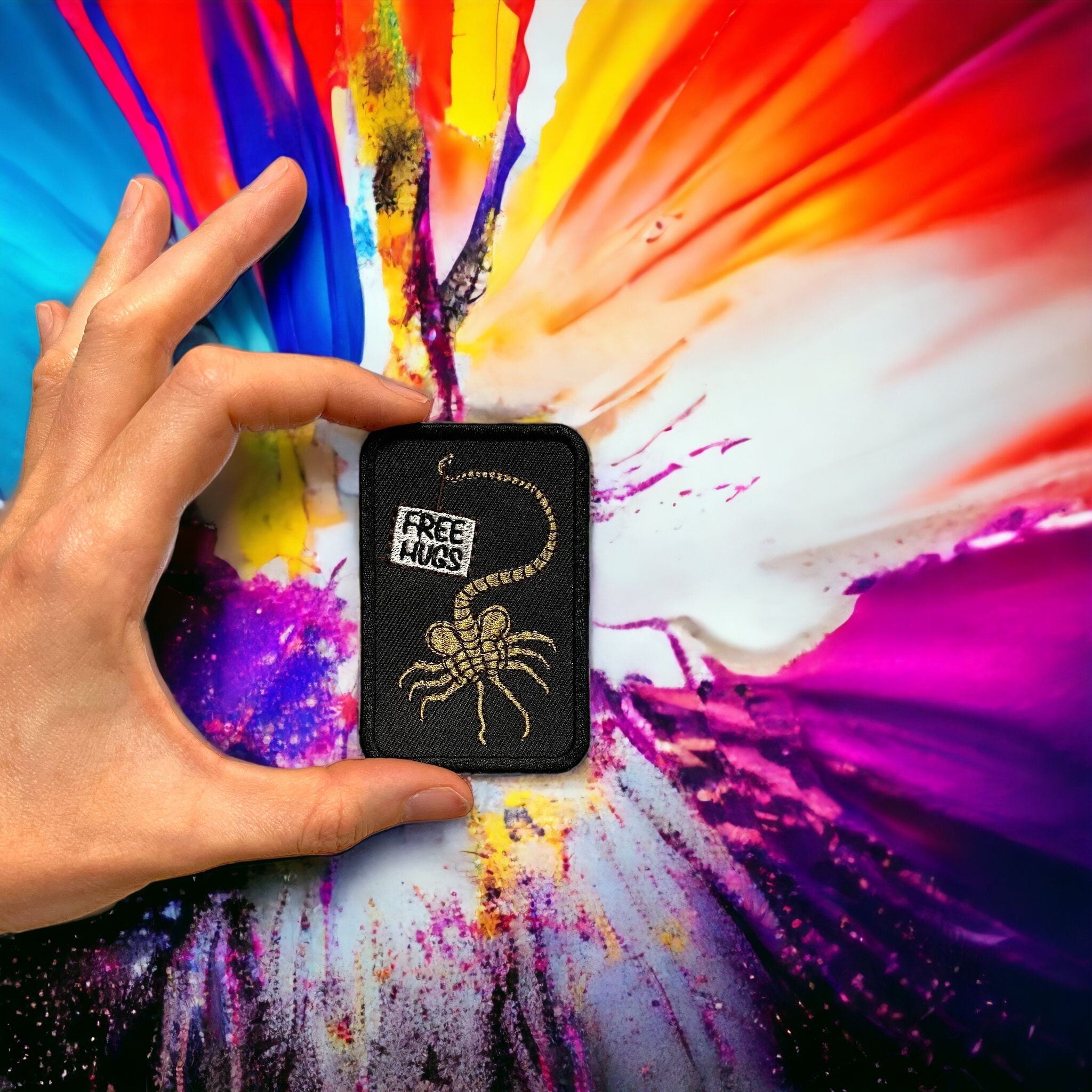 FREE HUGS Alien Parody Embroidered Patch - Etsy