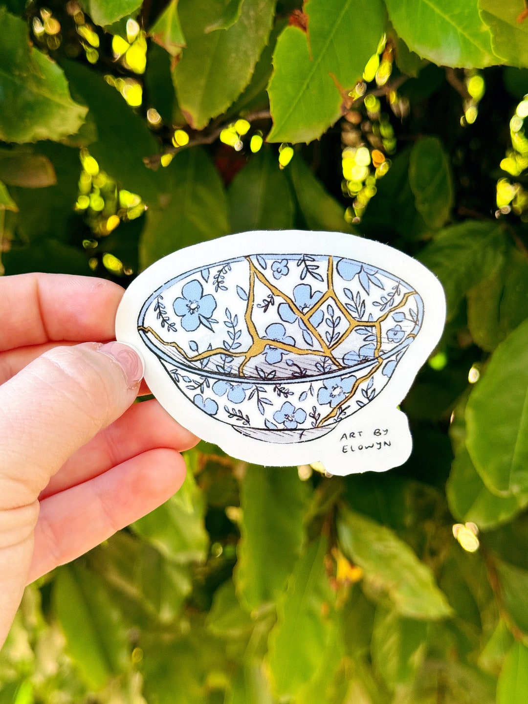 Kintsugi Bowl Sticker Japanese Bowl Sticker Sticker Waterproof Sticker ...