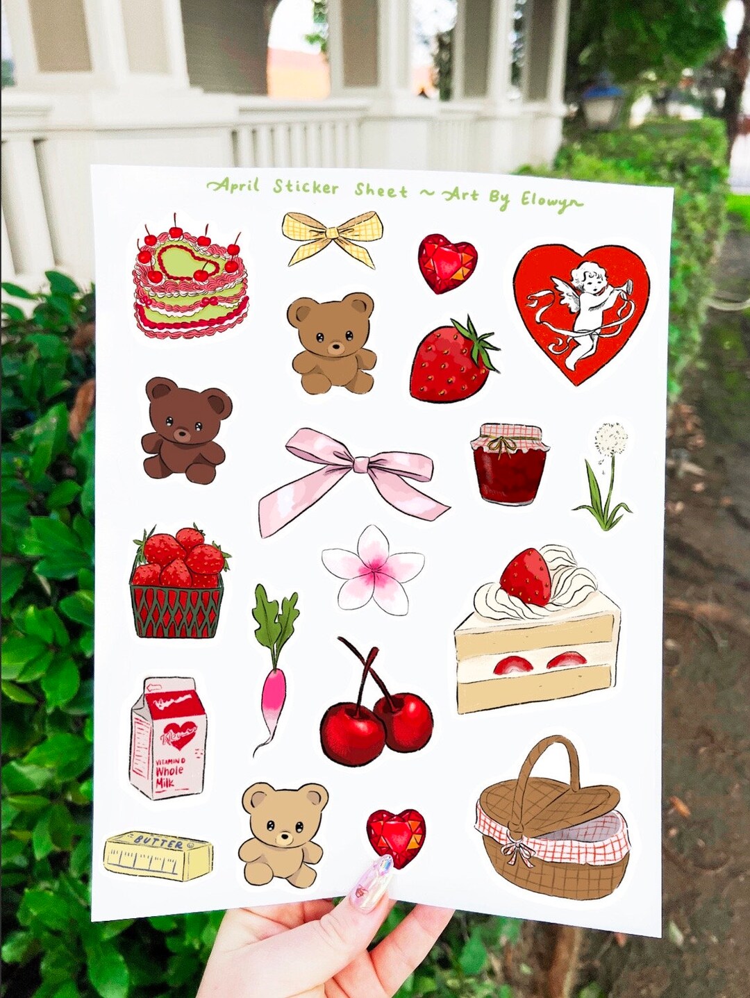 April Sticker Sheet Stickers for Hydroflask Coquette Stickers Calendar ...
