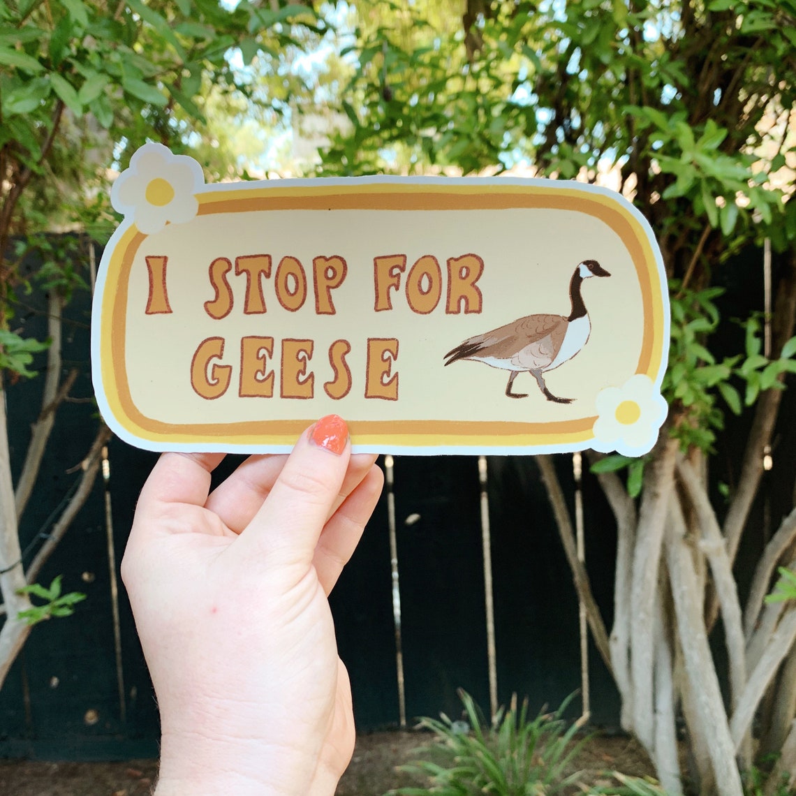 I Stop for Geese Bumper Sticker Goose Sticker Stickers for - Etsy