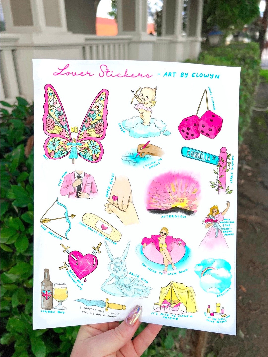 Lover Sticker Sheet Stickers for Hydroflask Swiftie Stickers Inspired ...