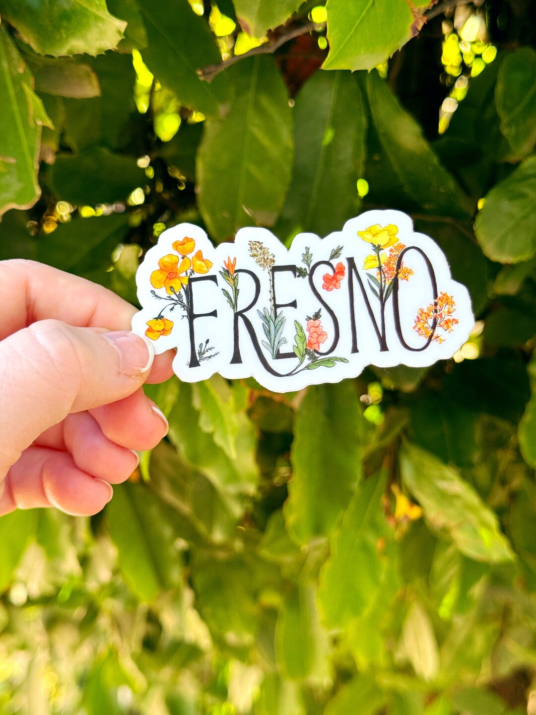 Fresno Floral Sticker Fresno California Sticker Flower Sticker Stickers ...