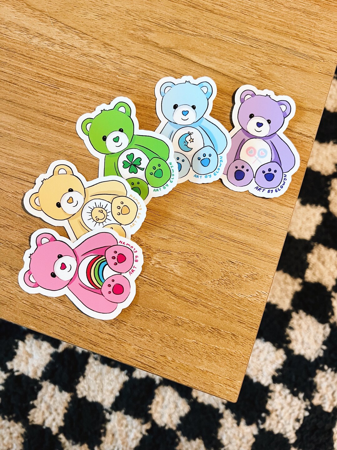 Rainbow Bears Sticker Waterproof Sticker Laptop Stickers Stickers for Hydroflask Cute Nostalgic ...