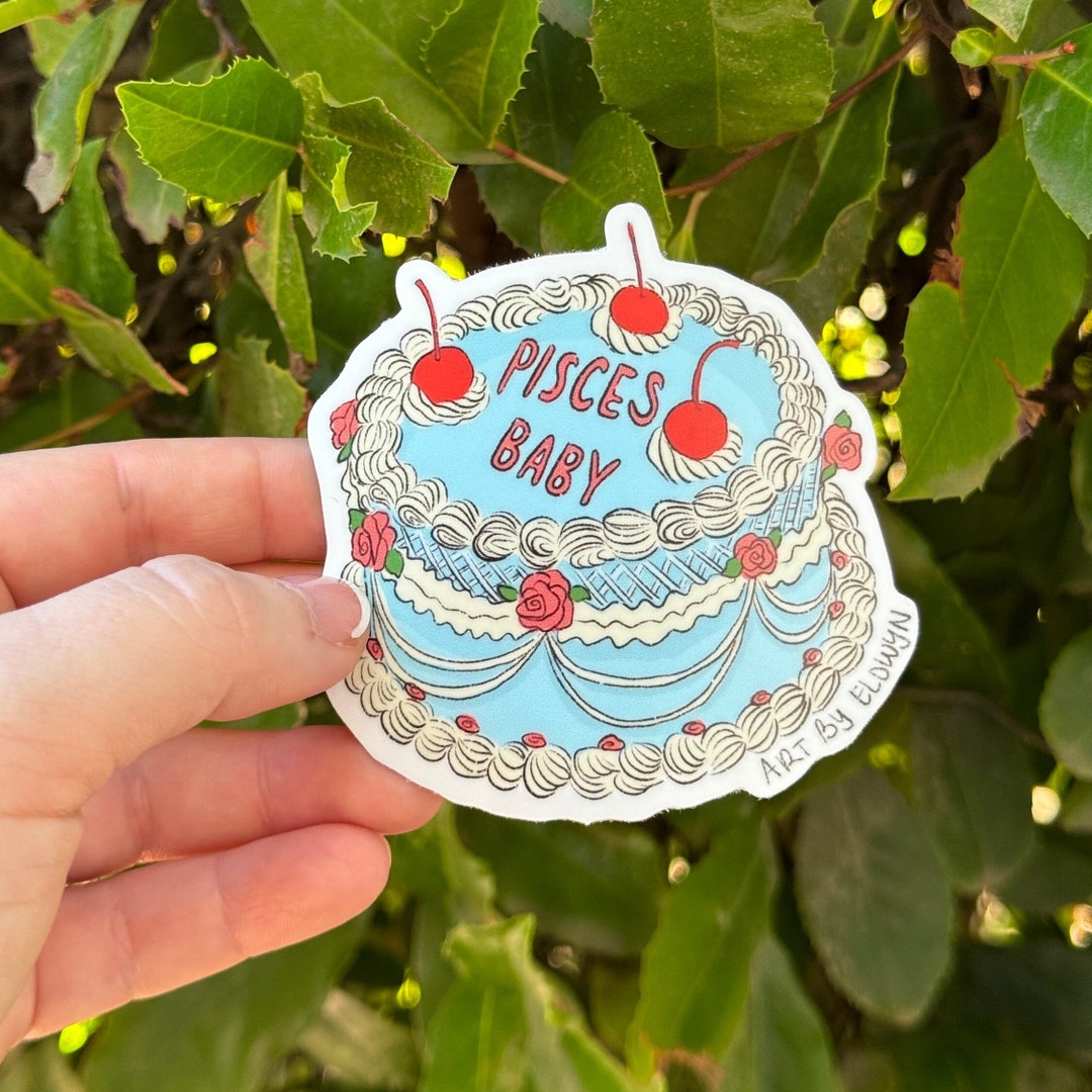 Pisces Cake Stickers Fancy Cake Stickers Astrology Stickers Waterproof ...