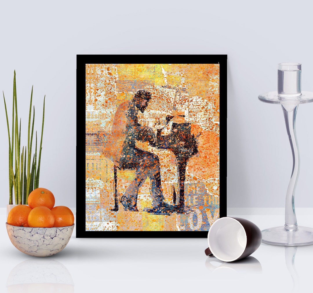 Monk Abstractedly Framed Poster - Etsy