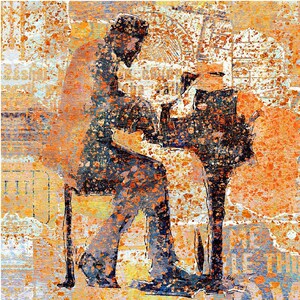 Monk Abstractedly Framed Poster - Etsy