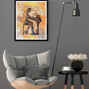 Monk Abstractedly Framed Poster - Etsy