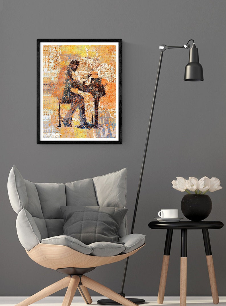 Monk Abstractedly Framed Poster - Etsy