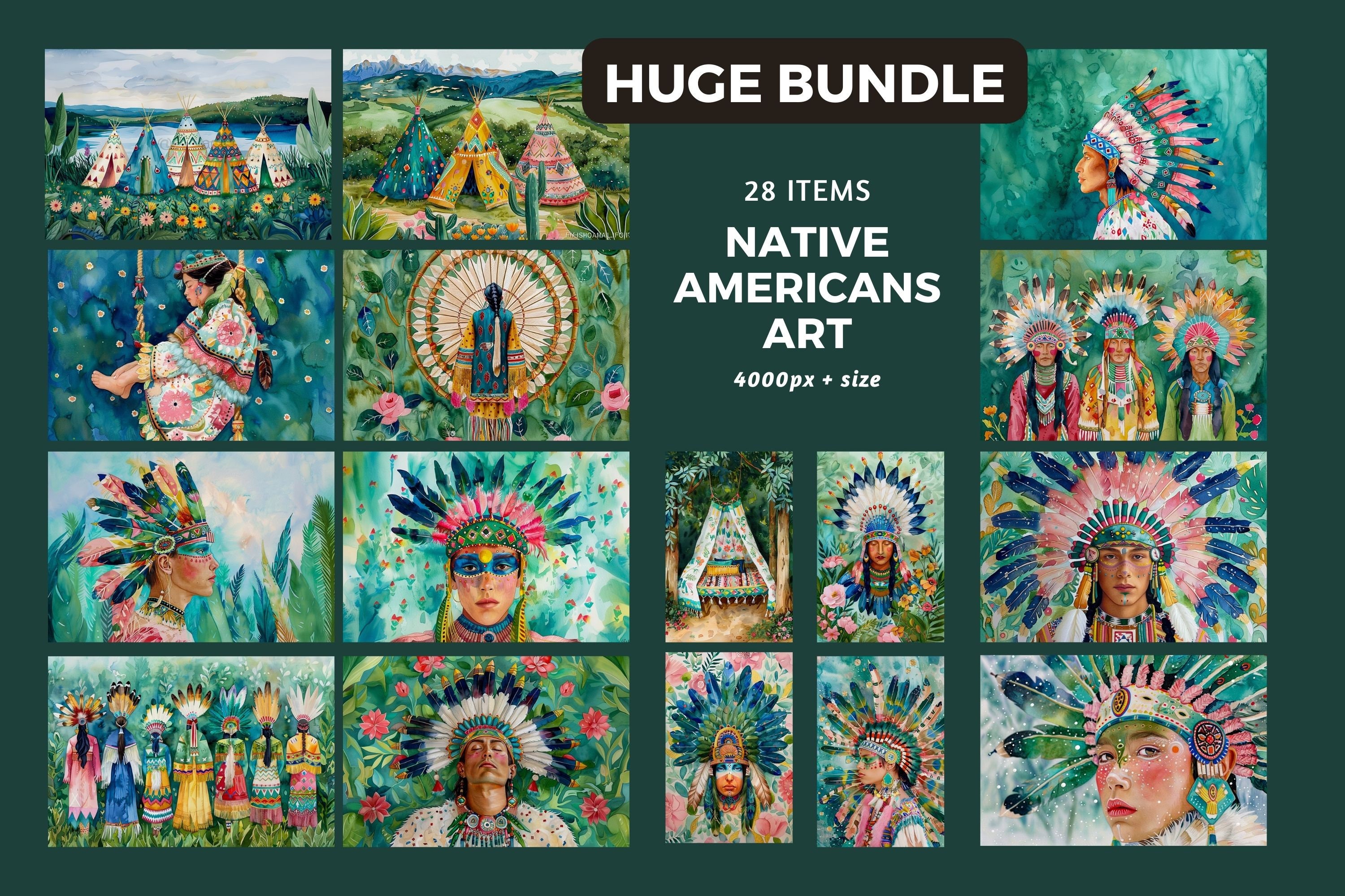 Native American Poster, MEGA BUNDLE, Indigenous Art, Native American ...